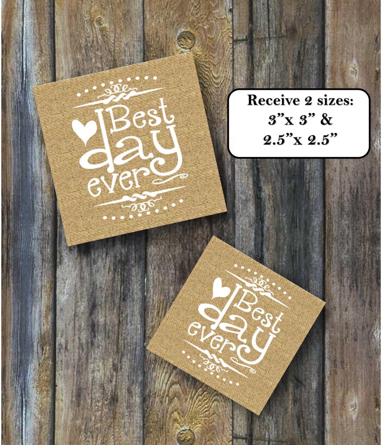 Best Day Ever favor tag 3x 3 and | Etsy
