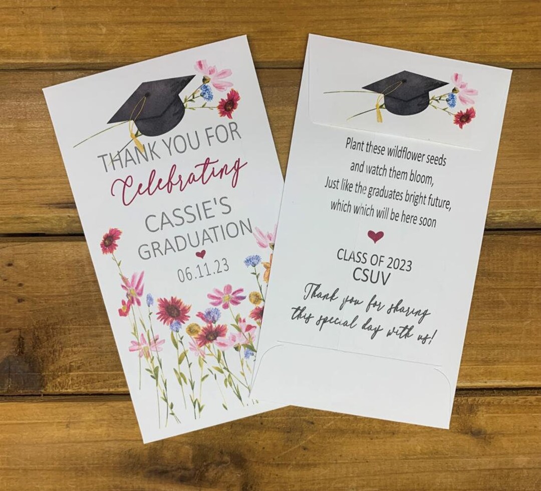 Graduation Favor Wildflower Seed Packets for Your Graduate - Etsy