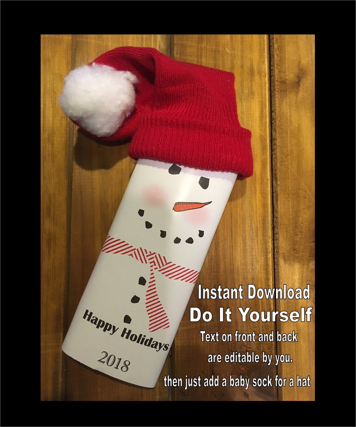 Christmas Snowman Candy Bar Wrapper Instant Download Editable Printable ...