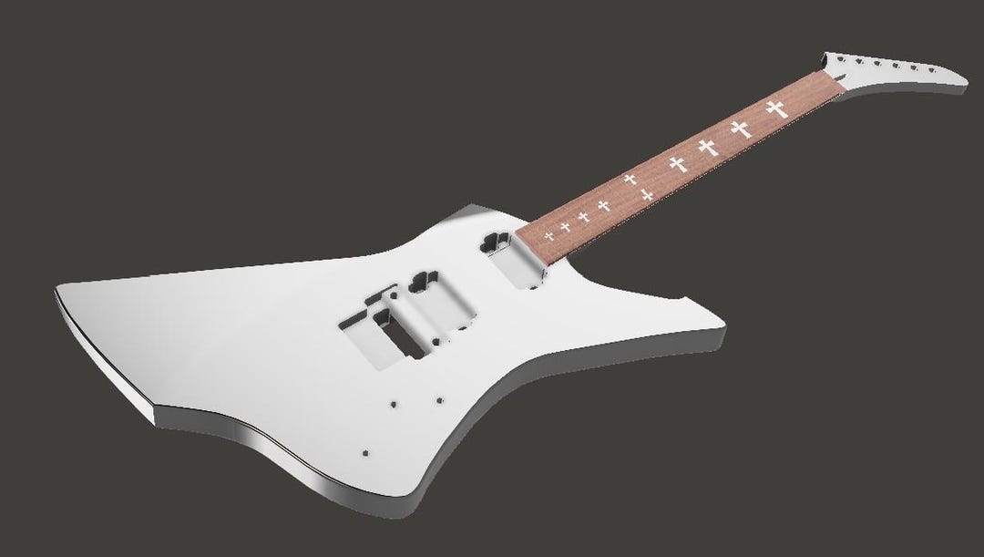 Best 3d Model File Inspired by the Snakebyte Guitar That Hetfield Rips ...