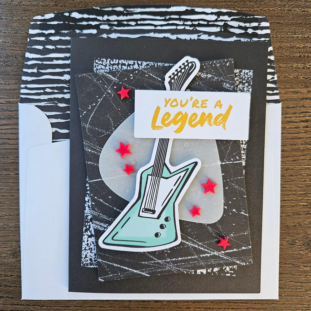 Handmade Birthday Card – You’re a Legend Drum Design – Die-cut ...