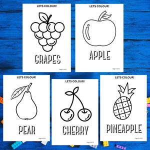 Fruit Coloring Pages for Toddlers & Preschoolers – Fun, Educational ...