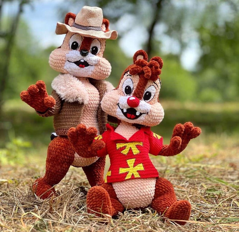 Chip and Dale Crochet Pattern, Amigurumi Crochet Patterns, Crochet ...