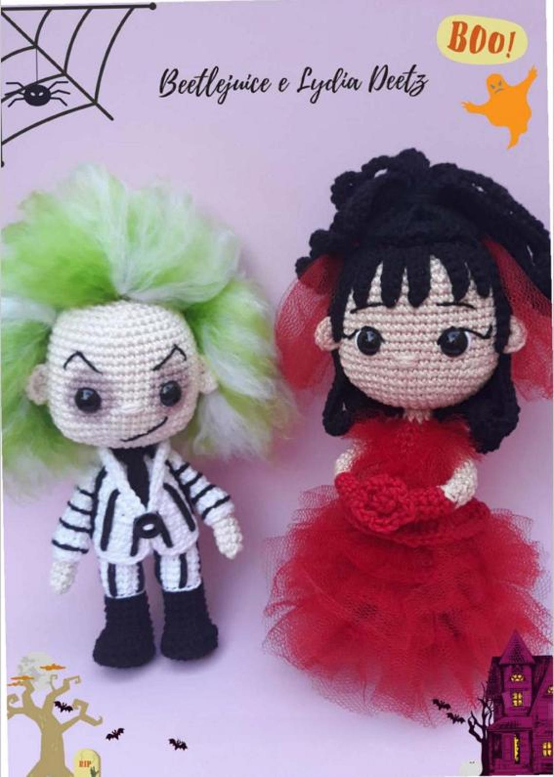 Beetlejuice and Lydia Crochet Pattern, Amigurumi Crochet Patterns ...