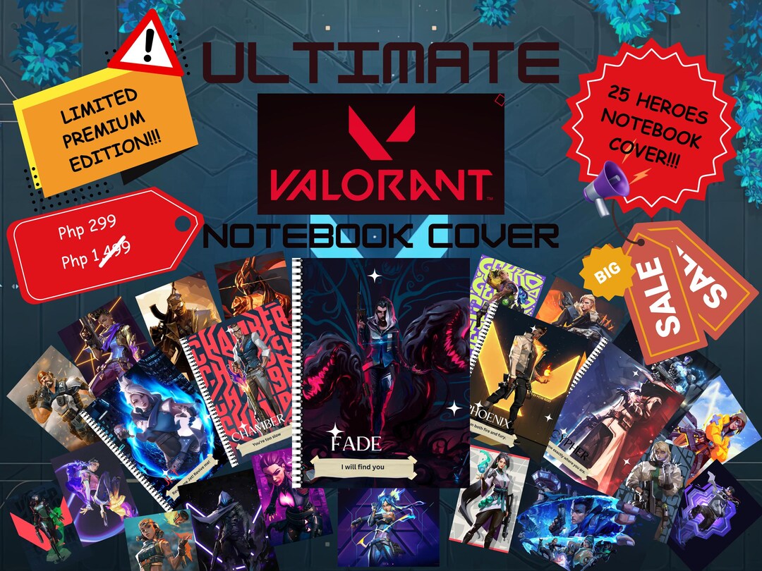 Ultimate VALORANT Notebook 25 Hero Cover | All Heroes With 100 Pages ...