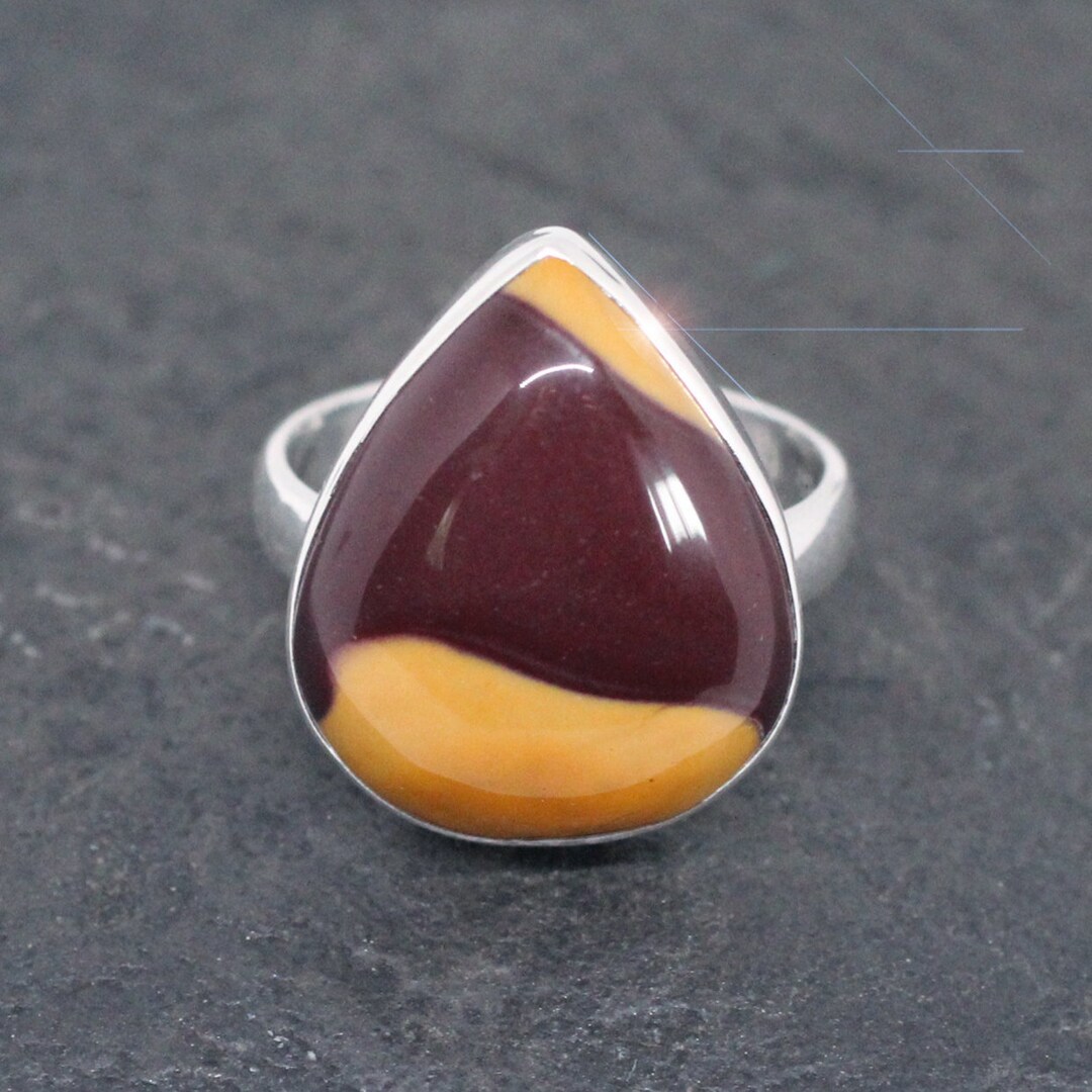 Abstract Desert - Beautiful Brecciated Mookaite Sterling Silver Ring ...