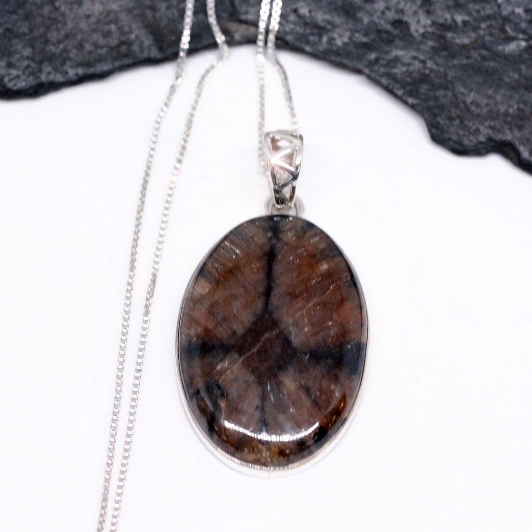 The Cross - Beautiful Andalusite Crystal (chiastolite) Sterling Silver ...