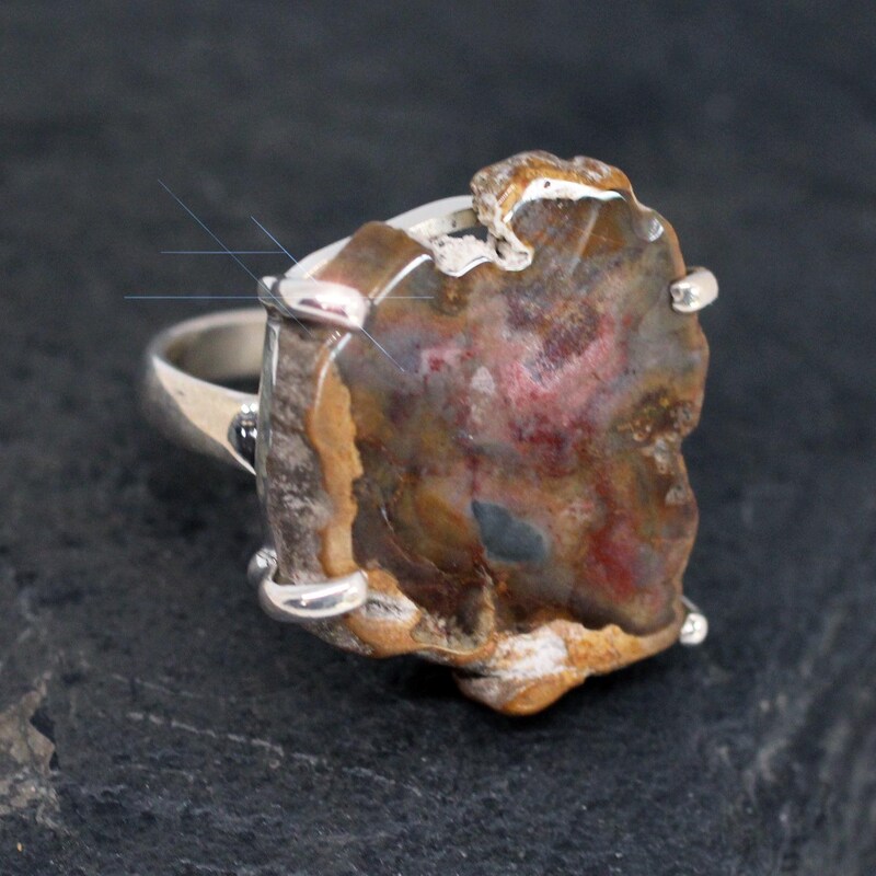 Petrified Wood Ring - Etsy