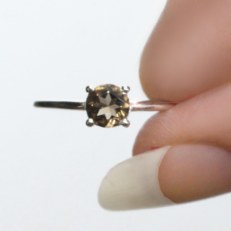 Smokey Topaz Ring - Etsy