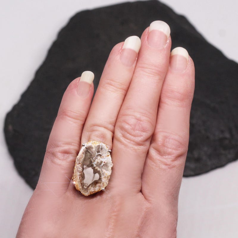 Petrified Wood Ring - Etsy