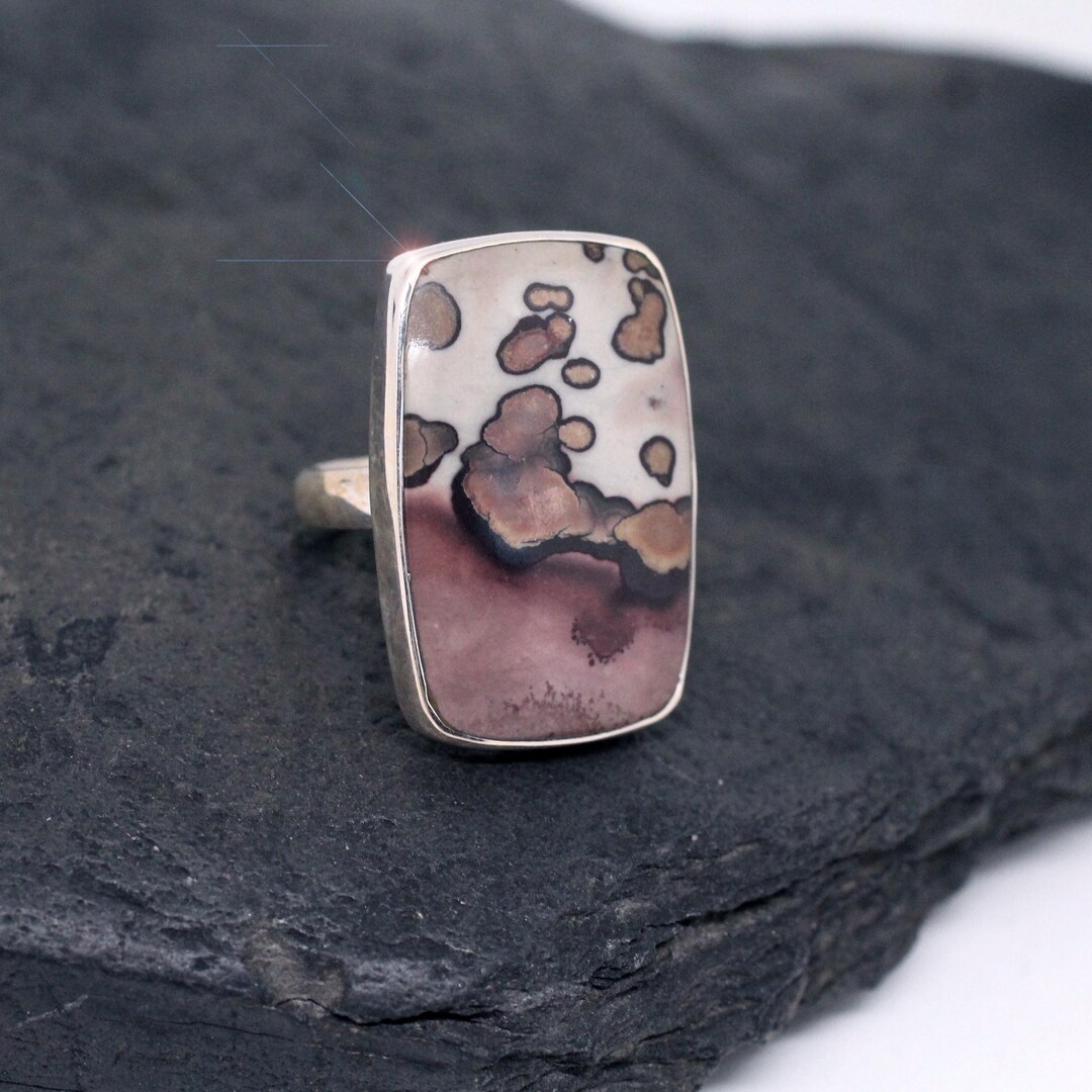 Ethereal - Chohua Jasper Sterling Silver Ring Size 5.5 - Etsy