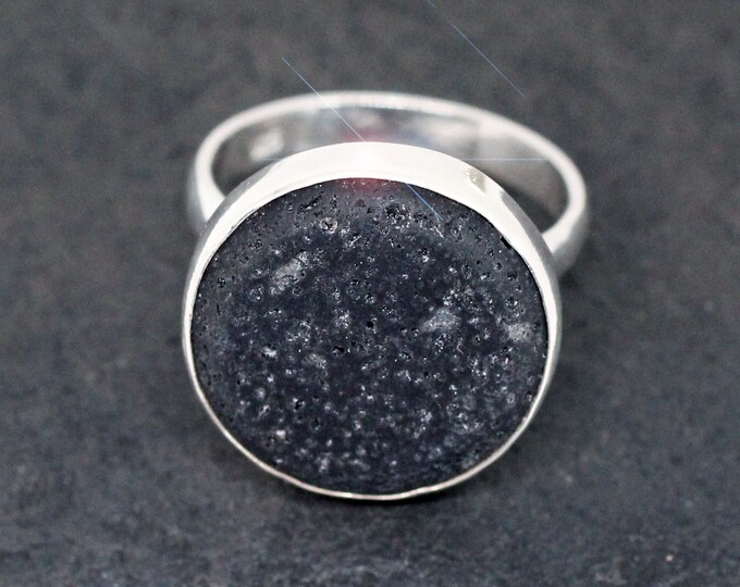 Lava Stone Ring, Sterling Silver Handcrafted Ring, Essential Oil ...