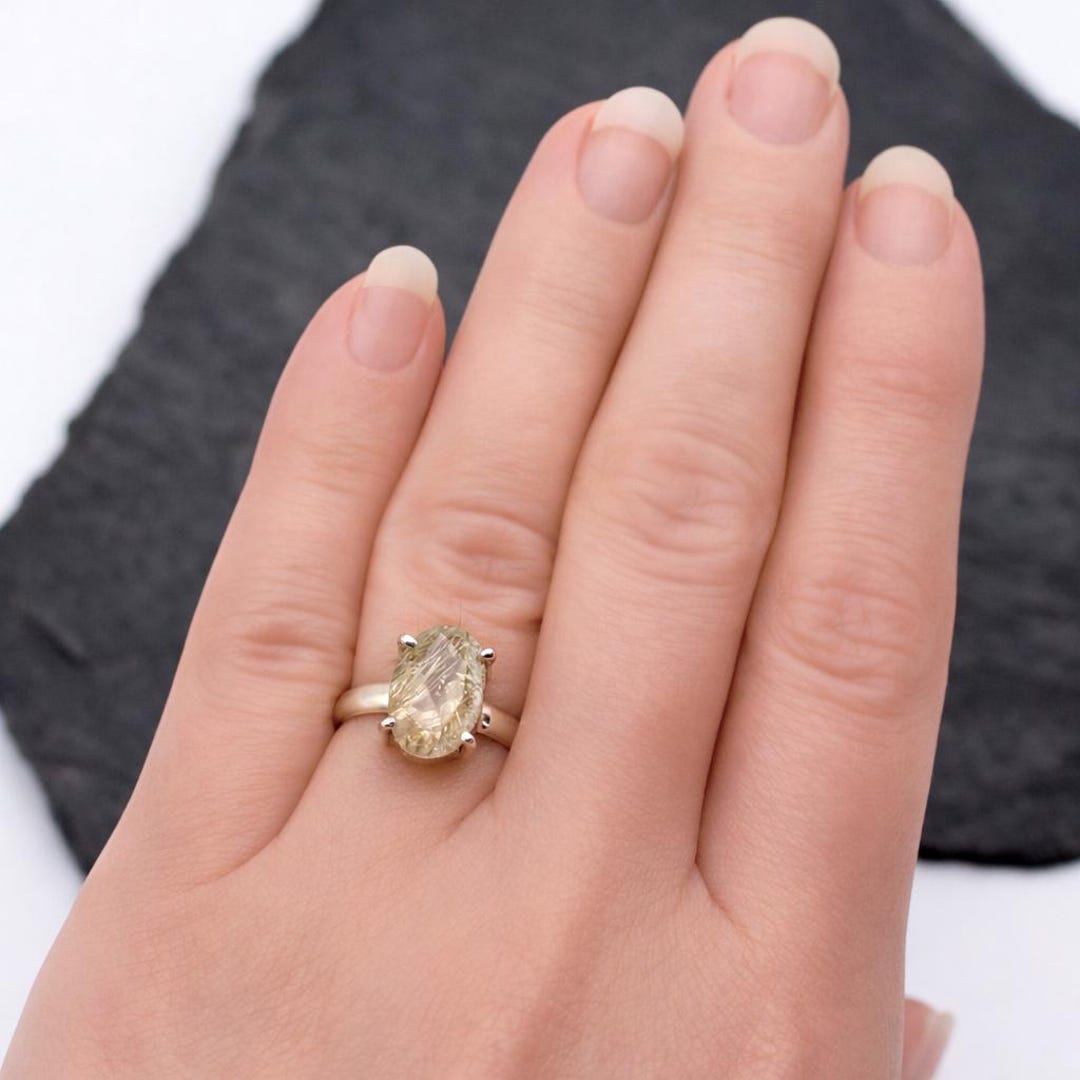 Rays of the Sun - Amazing Golden Rutilated Quartz Sterling Silver Ring ...