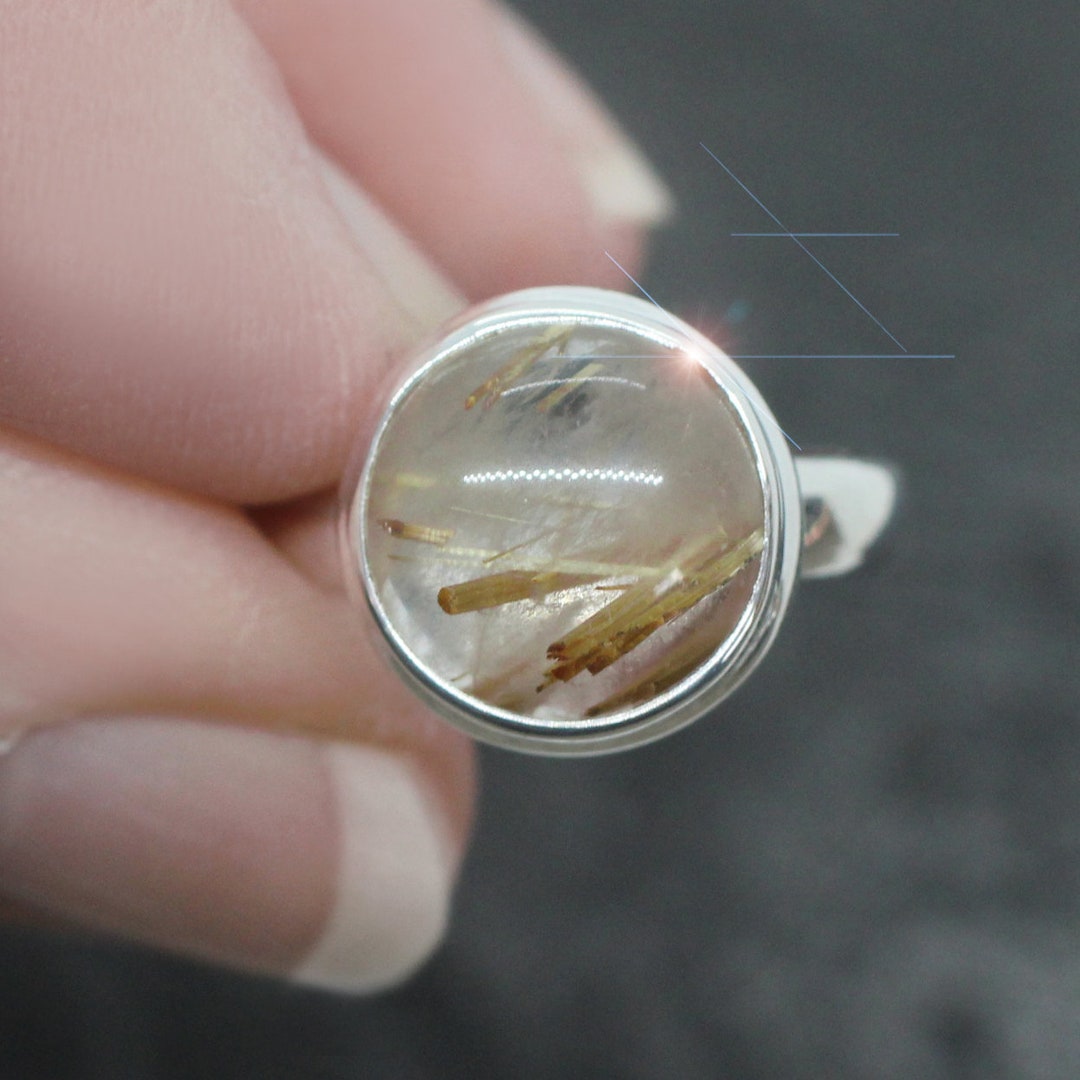 Rays of the Sun - Amazing Golden Rutilated Quartz Sterling Silver Ring ...