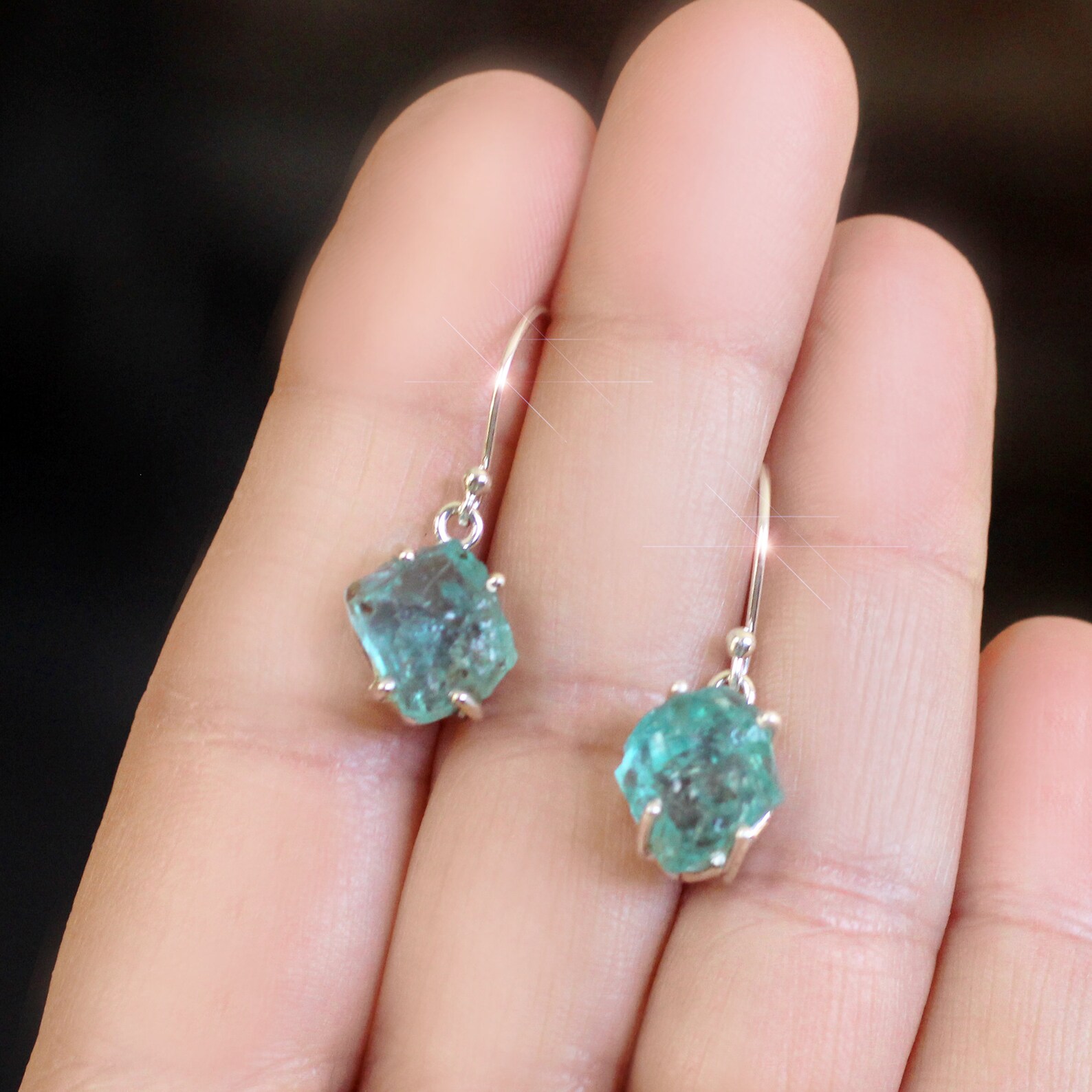Cerulean Sky Beautiful Natural Neon Blue Apatite Rough | Etsy
