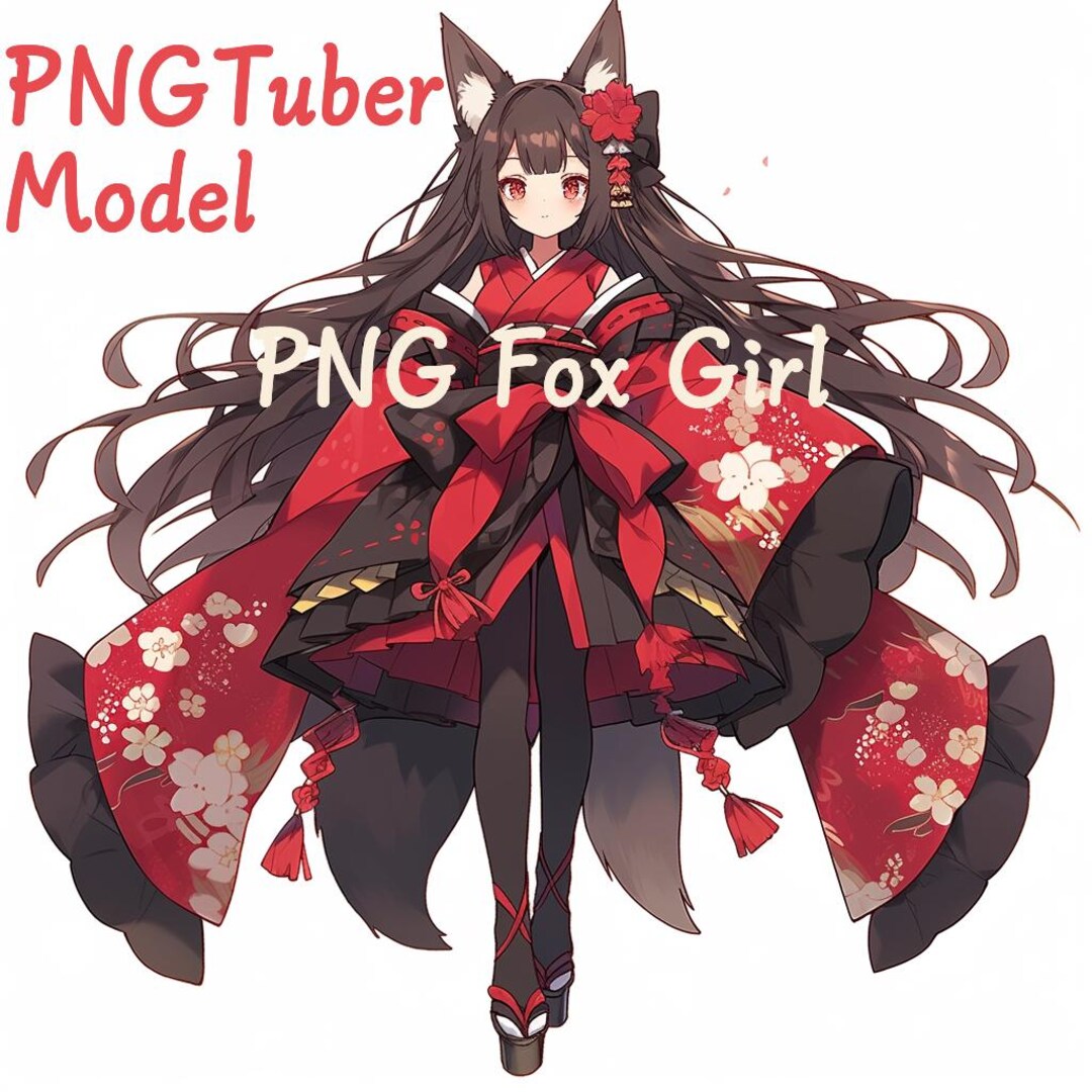Cute Pngtuber Model | Fox Girl Pngtuber Premade Model | Cute PNG Tuber ...
