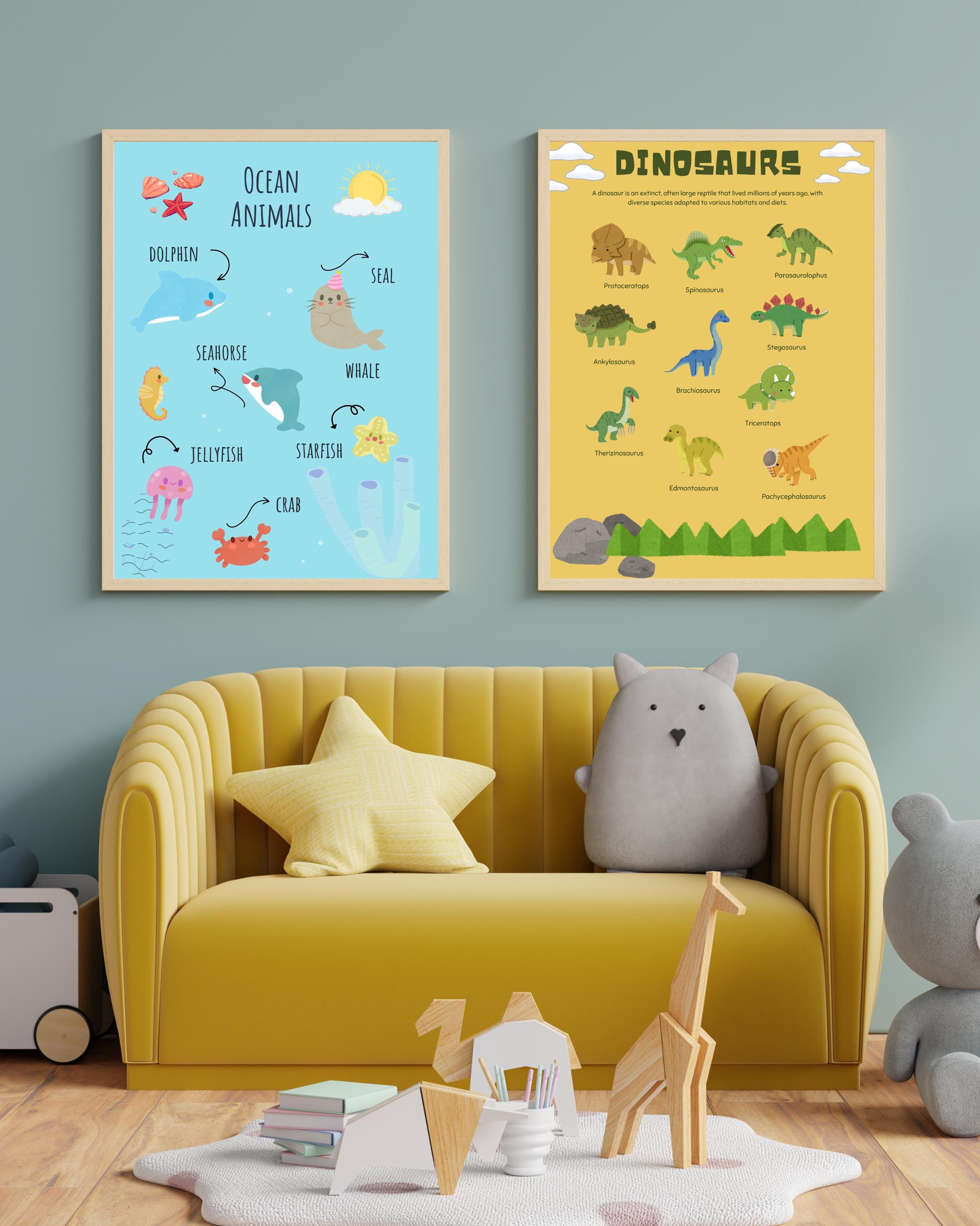 Kids Educational Poster Bundle Digital Download | 9 Learning Prints ...