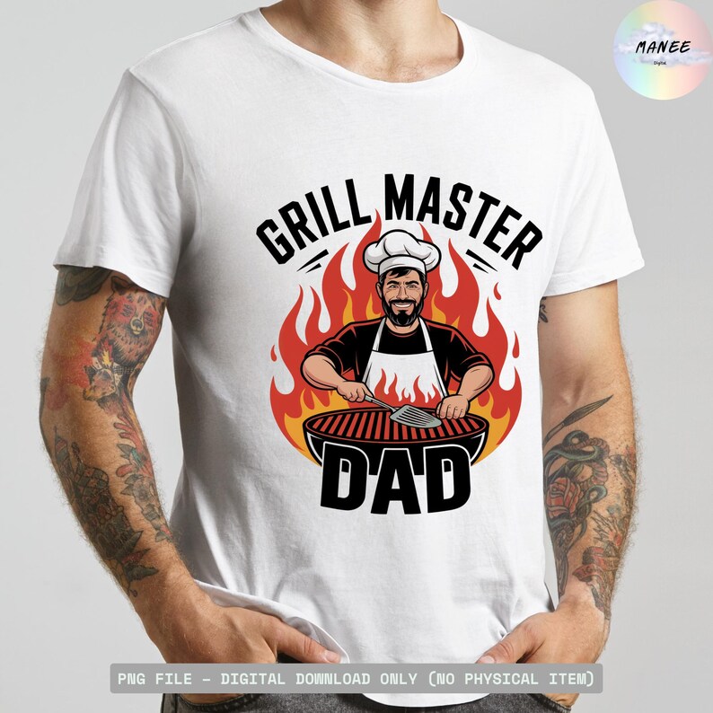 Grill Master Dad Png | BBQ Dad Sublimation Design | Father’s Day Shirt ...