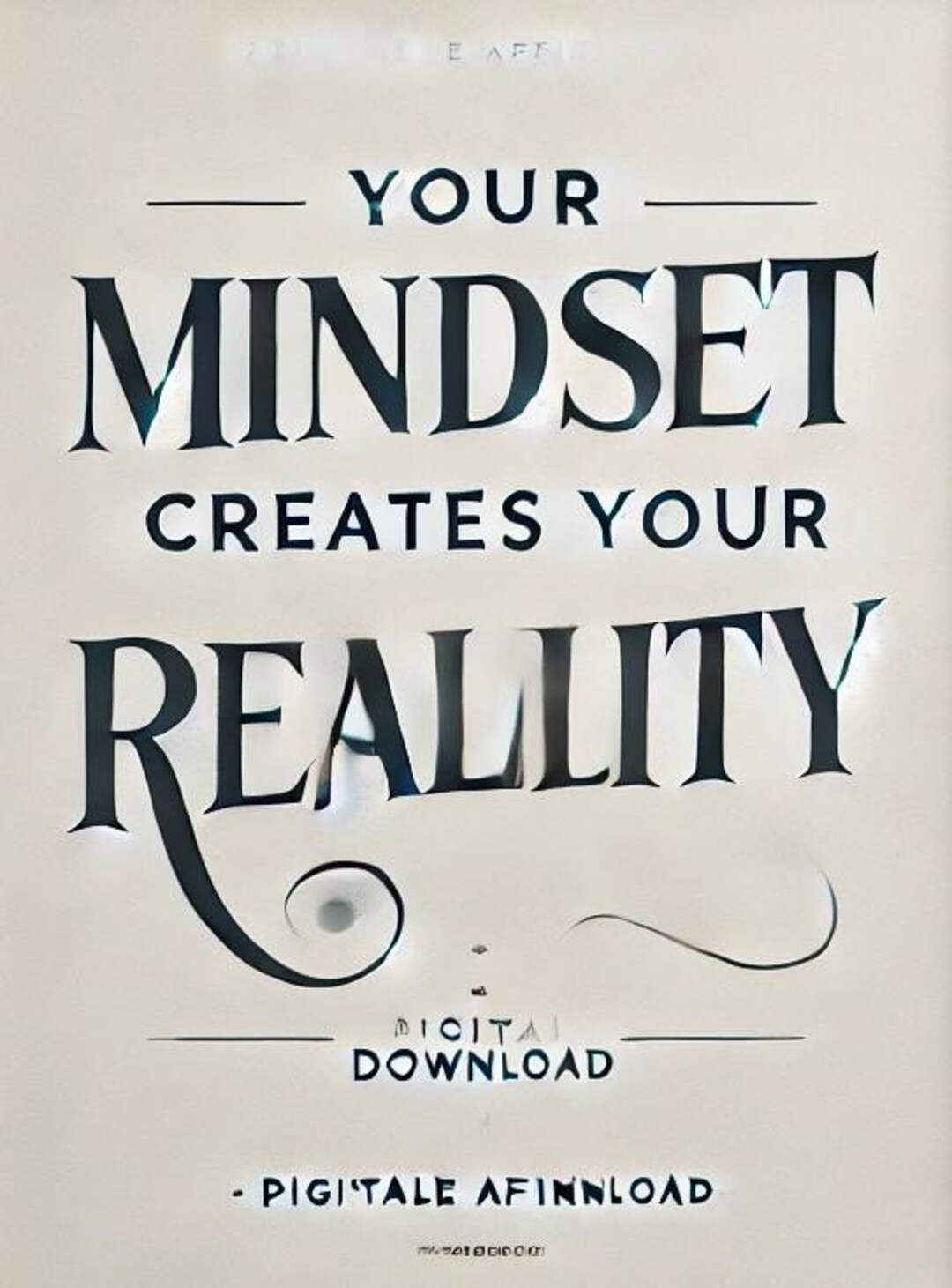 Your Mindset Creates Your Reality - Minimalist Motivational Print - Etsy