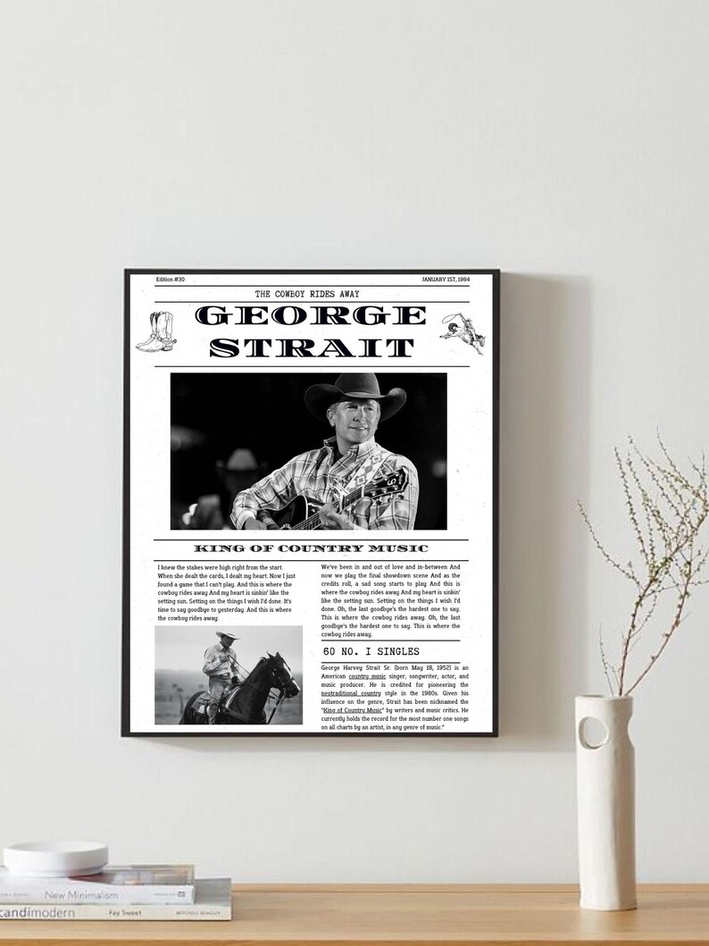 George Strait. King of Country Music - Etsy