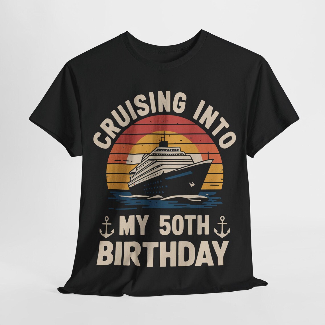Cruising Into My 50th Birthday PNG Digital Download - Retro Cruise Ship ...