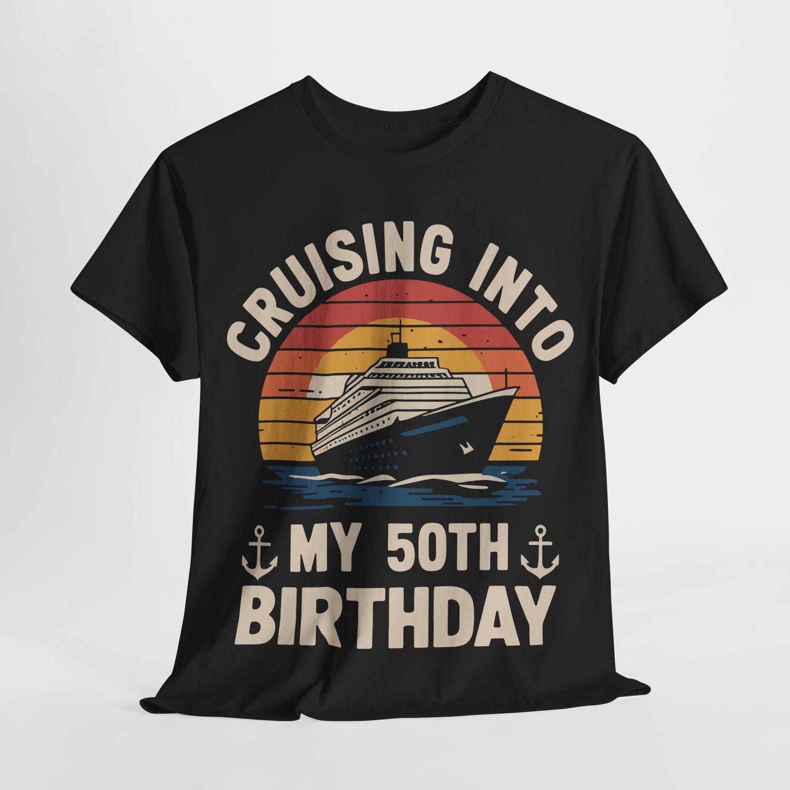 Cruising Into My 50th Birthday PNG Digital Download - Retro Cruise Ship ...