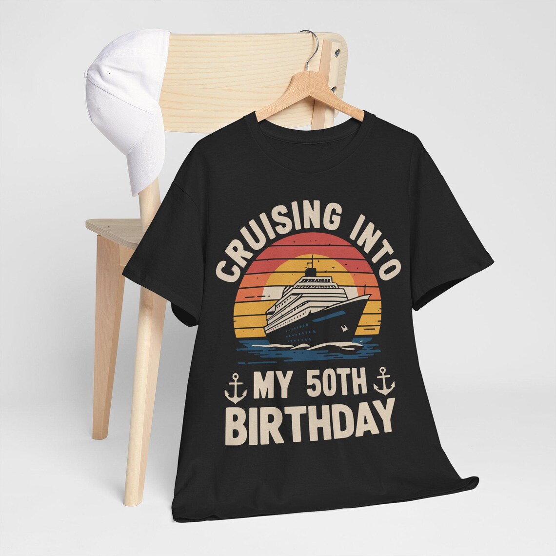 Cruising Into My 50th Birthday PNG Digital Download - Retro Cruise Ship ...