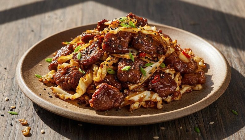 Chinese Beef and Cabbage Stir Fry Recipe | Keto 20-minute Dinner (PDF ...