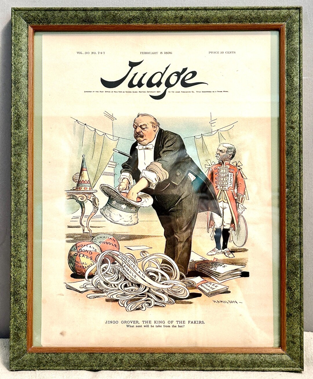 Jingo Grover, The King of the Fakirs Framed 1896 JUDGE Political ...