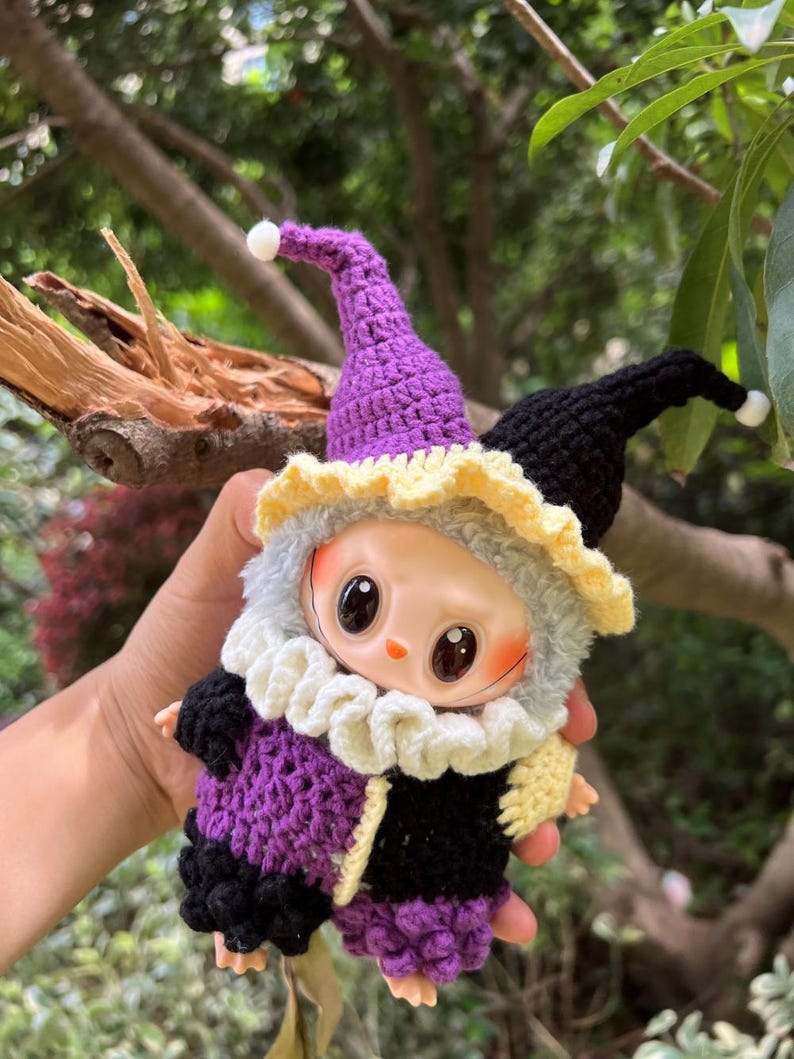 K-pop Jester Clothes Pattern, Crochet Amigurumi Labubu Doll Inspired ...