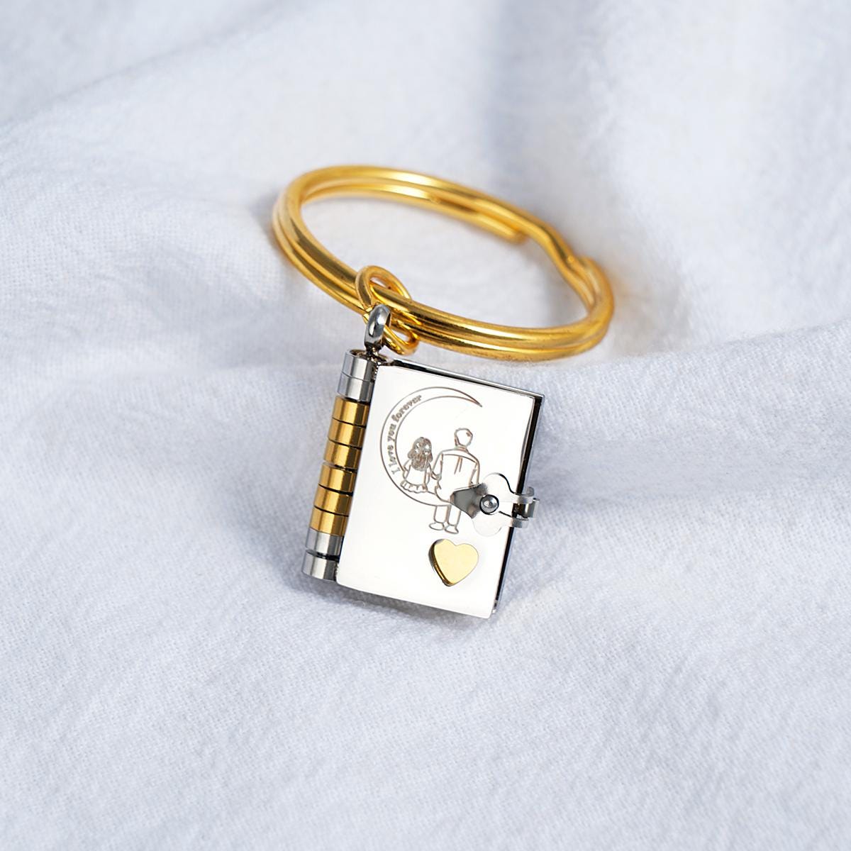 Personalized to My Daughter Book Key Chain- Engraved Meaningful Message ...