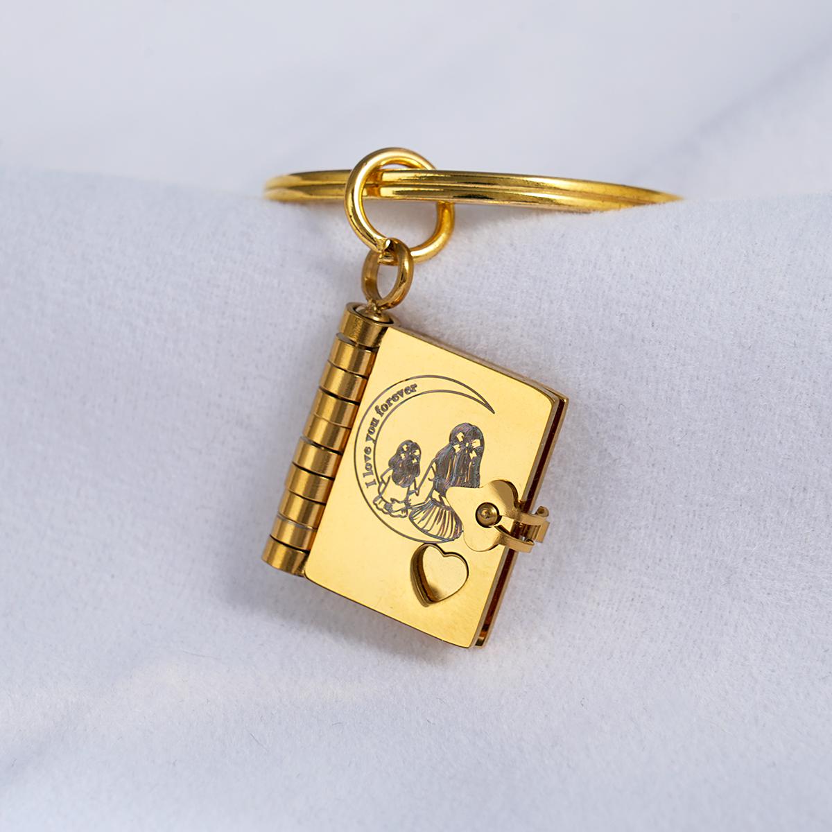 Personalized to My Daughter Book Key Chain- Engraved Meaningful Message ...
