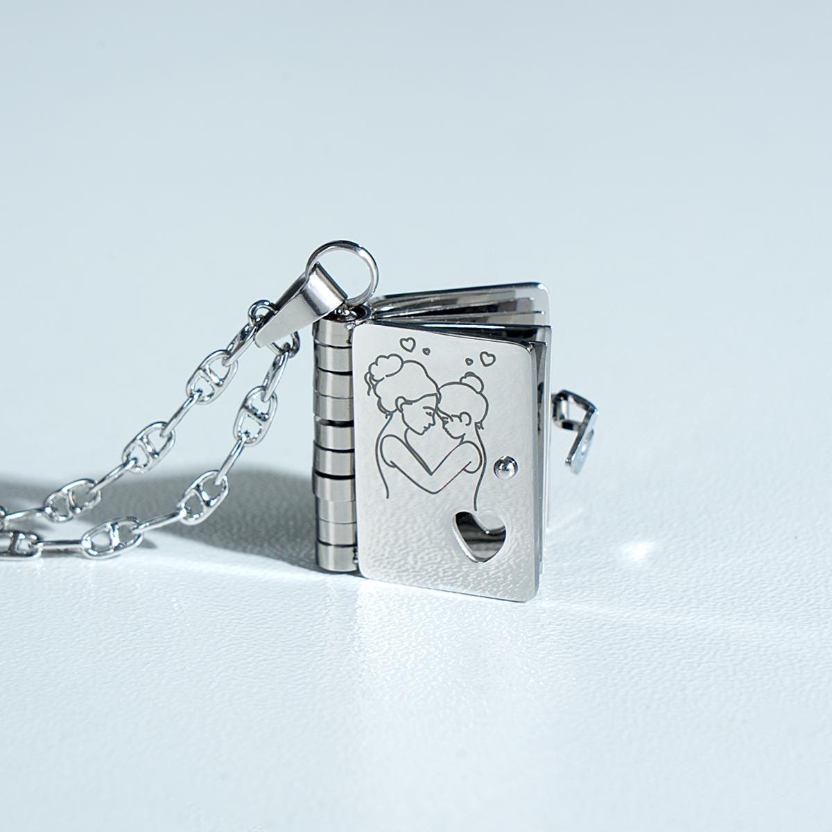 Mother Daughter Book Necklace-personalized Meaningful Message ...