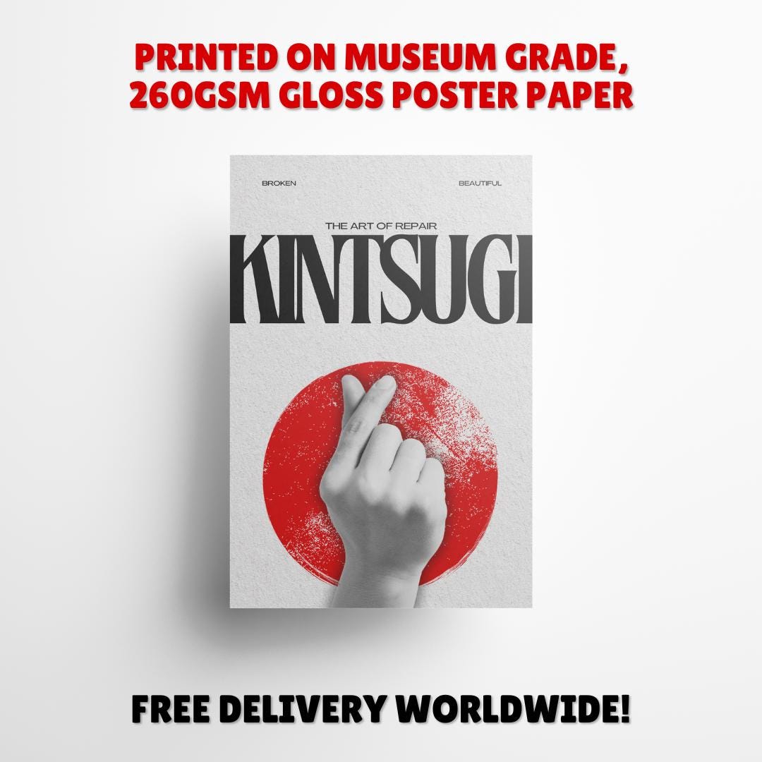 Kintsugi Poster | the Art of Repair | Kintsugi Philosophy | Japanese ...