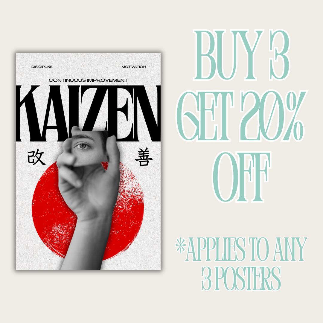 Kaizen Poster | Continuous Improvement | Kaizen Philosophy | Japanese ...