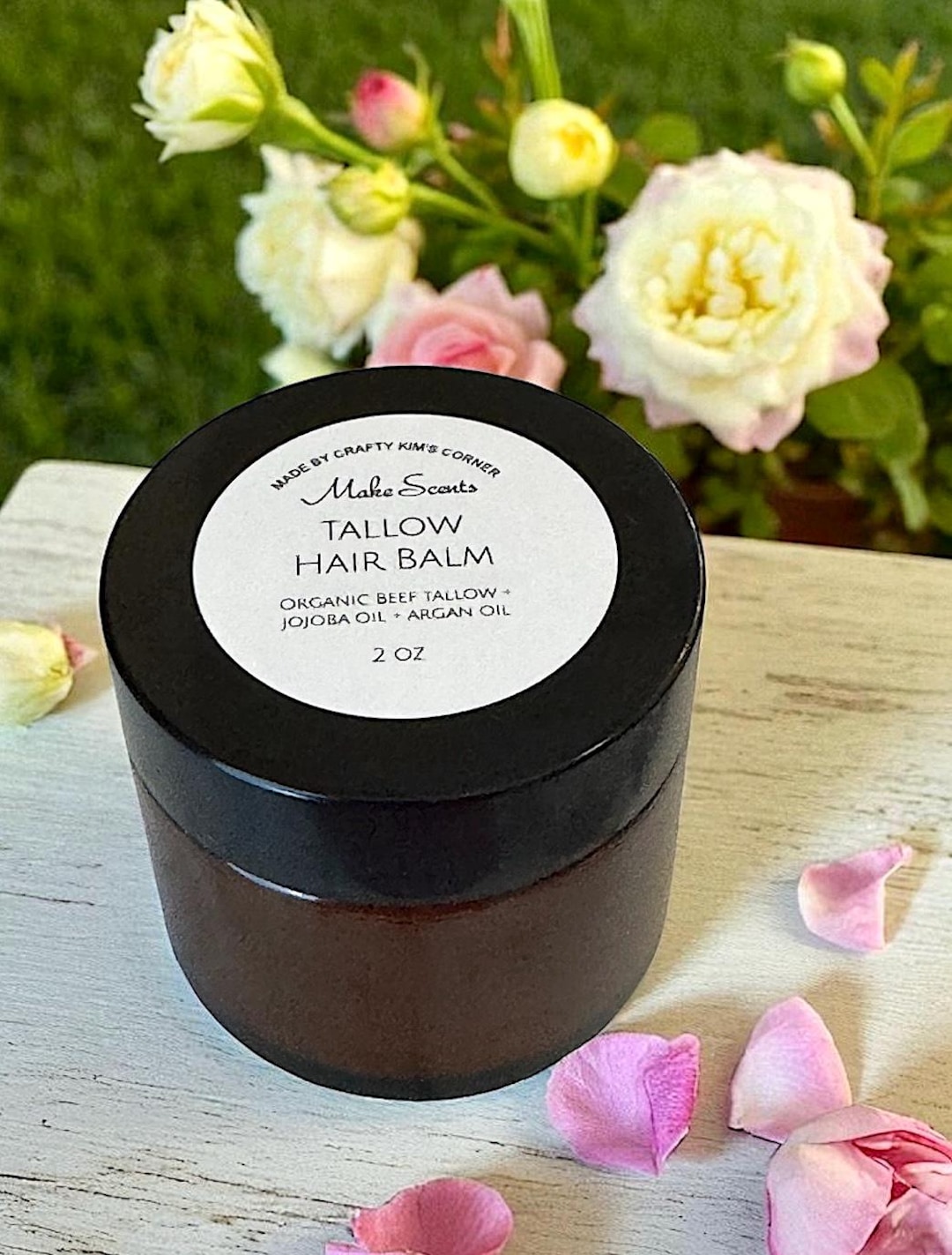 Beef Tallow Hair Balm: Natural Shine, Strength & Frizz Control - Etsy