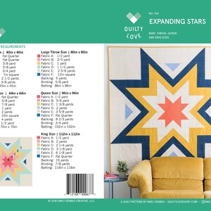 Expanding Stars for Quilty Love by Emily Dennis - Etsy
