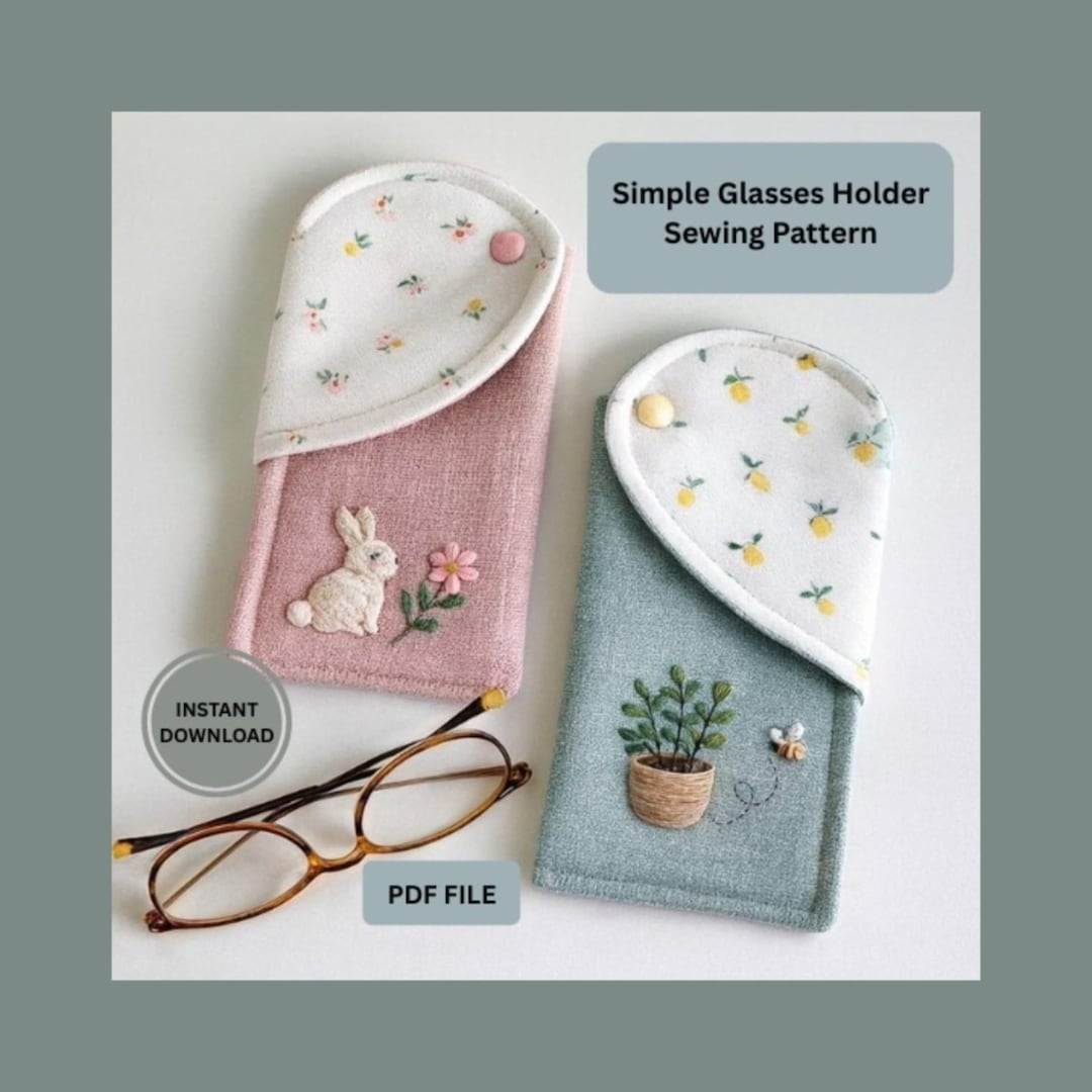Glasses Case Sewing Pattern, Beginner Fabric Pouch (PDF Pattern) - Etsy