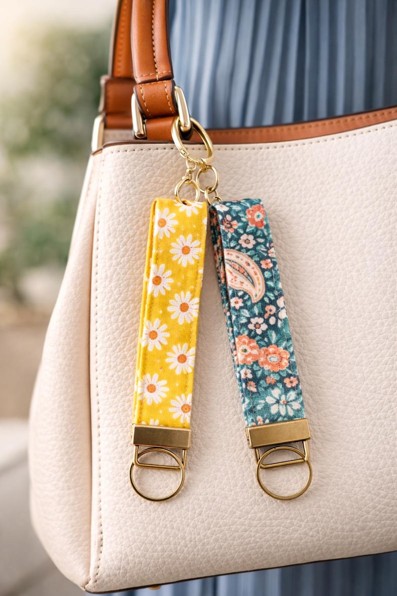 Bow Wristlet Keyfob Sewing Pattern PDF Fabric Strap DIY Guide - Etsy