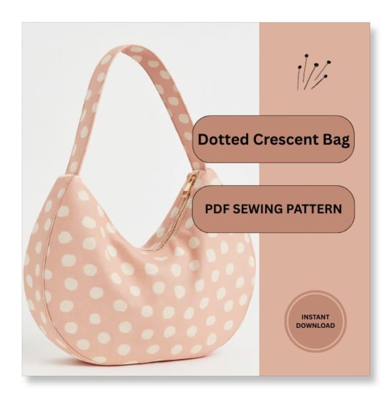 Dotted Crescent Hobo Bag • DIY Sewing Pattern (PDF) - Etsy
