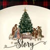 Nativity Plate: Silver Beaded Christmas Decor - Etsy