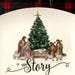 Nativity Plate: Silver Beaded Christmas Decor - Etsy