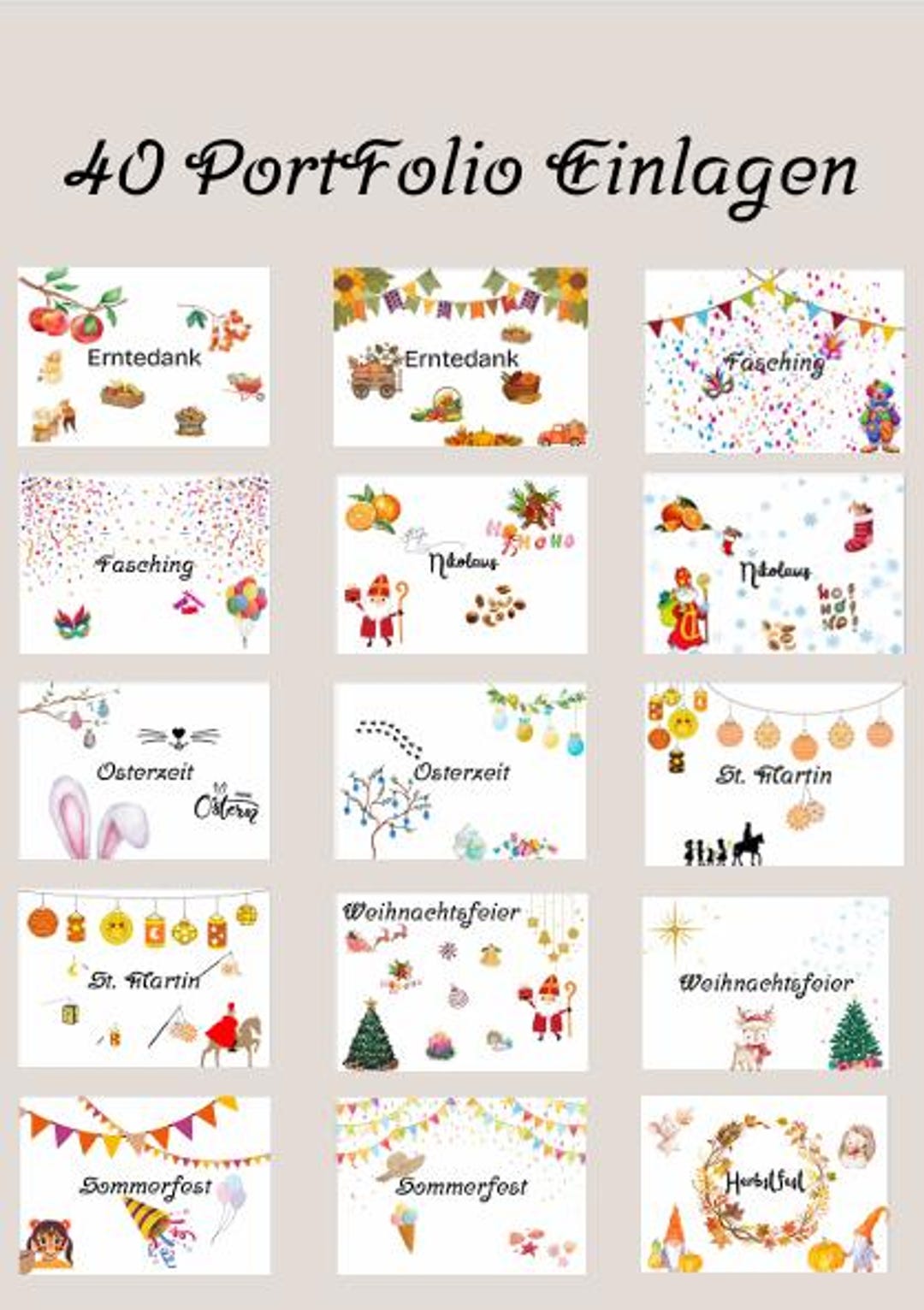 Insert Sheets for the Portfolio - Etsy