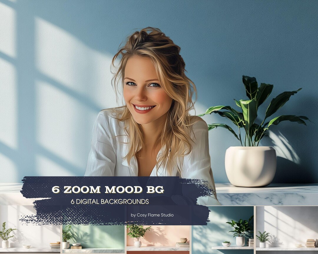 Minimalist Zoom Backgrounds | 6 Color Mood Wall Backdrops | Virtual ...