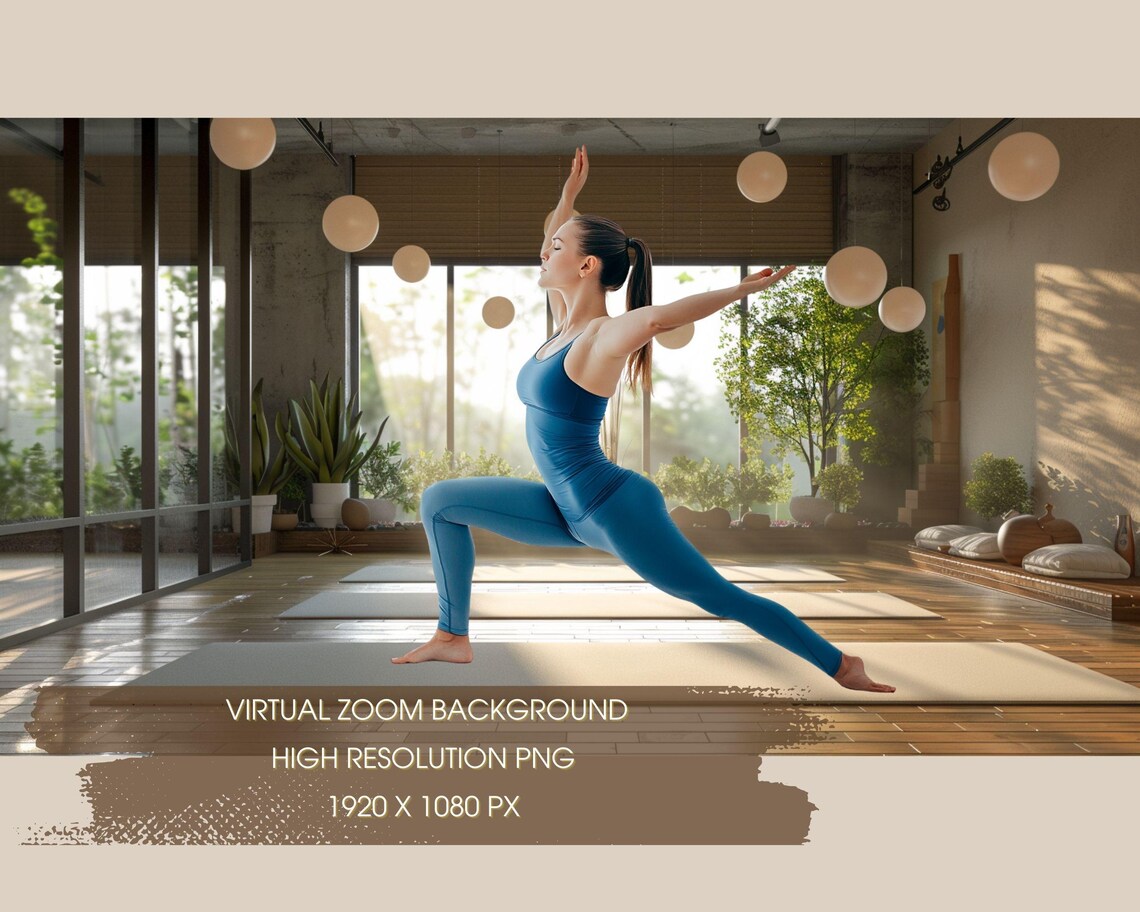 Zoom Virtual Background | Meditation & Yoga Room Digital Backdrop ...