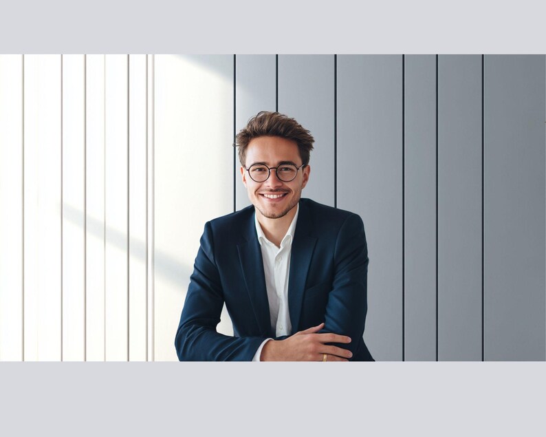 Neutral Office Zoom Background| Blue Office Backdrop Professional ...