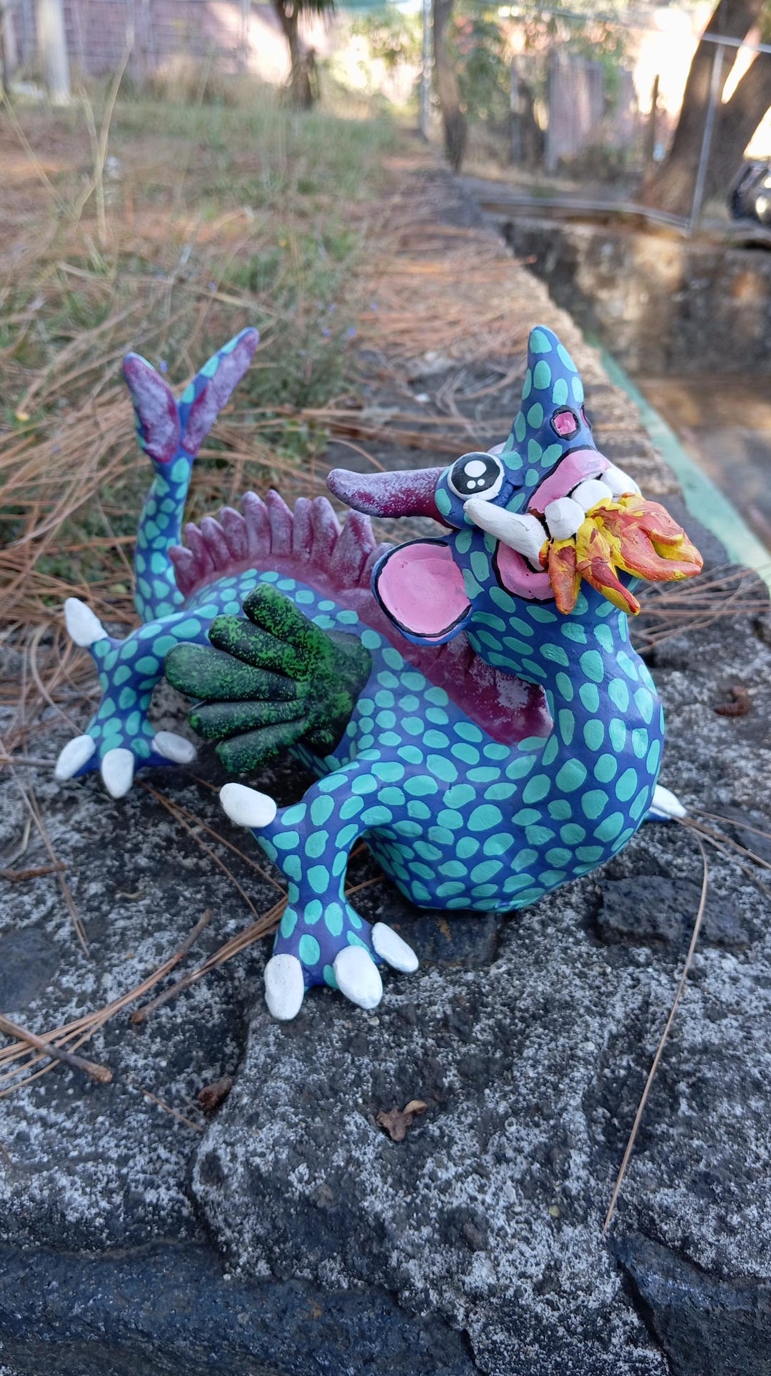 Clay Alebrije, Blue Sea Dragon - Etsy
