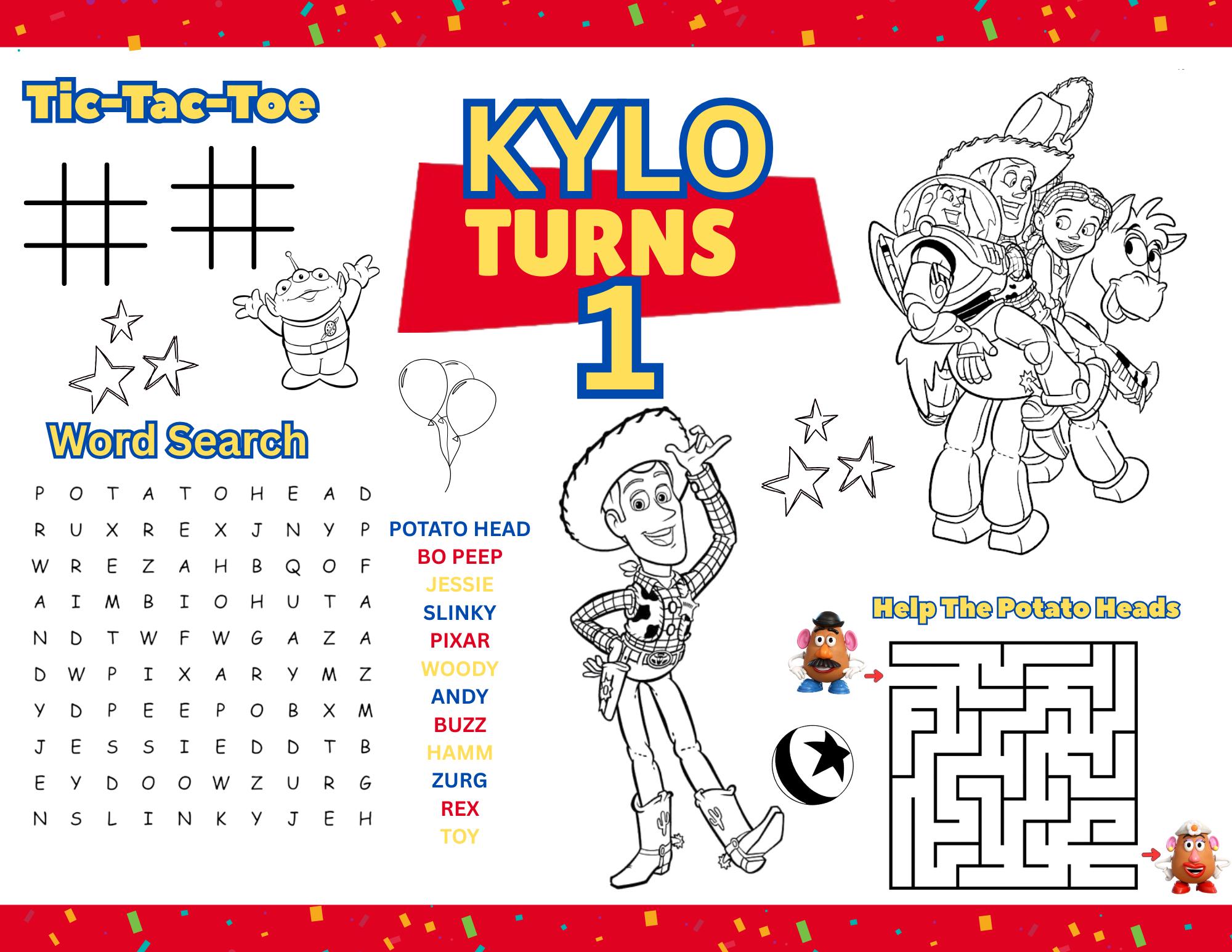 Toy Story Activity Sheets - Etsy