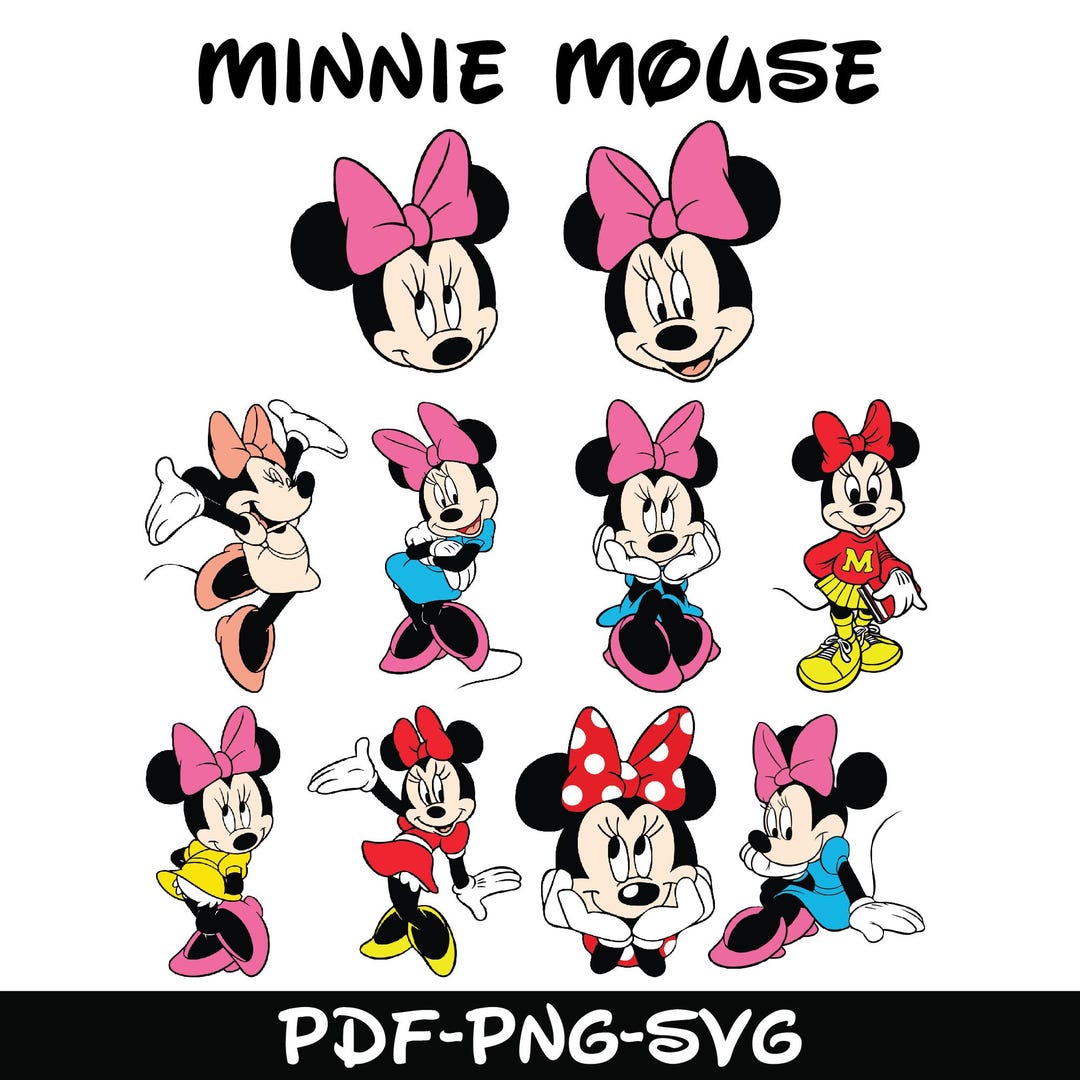 Minnie Mouse SVG, Princess Svg, Minnie Mouse Birthday, Minnie Mouse ...