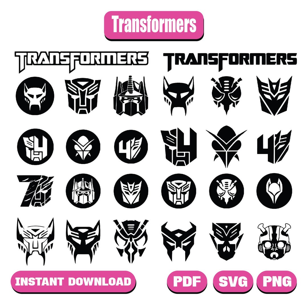 Transformers SVG, Transformer SVG Faces, Transformers Clipart SVG ...